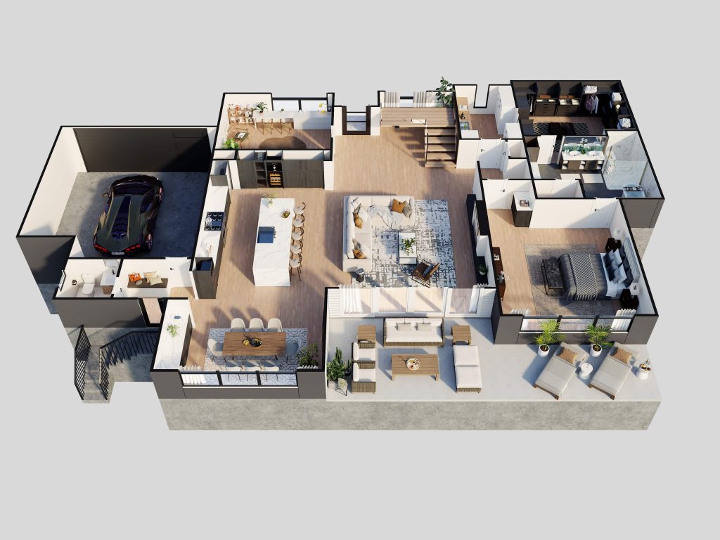 Professional 3D Floor Plan Rendering for Property Sales